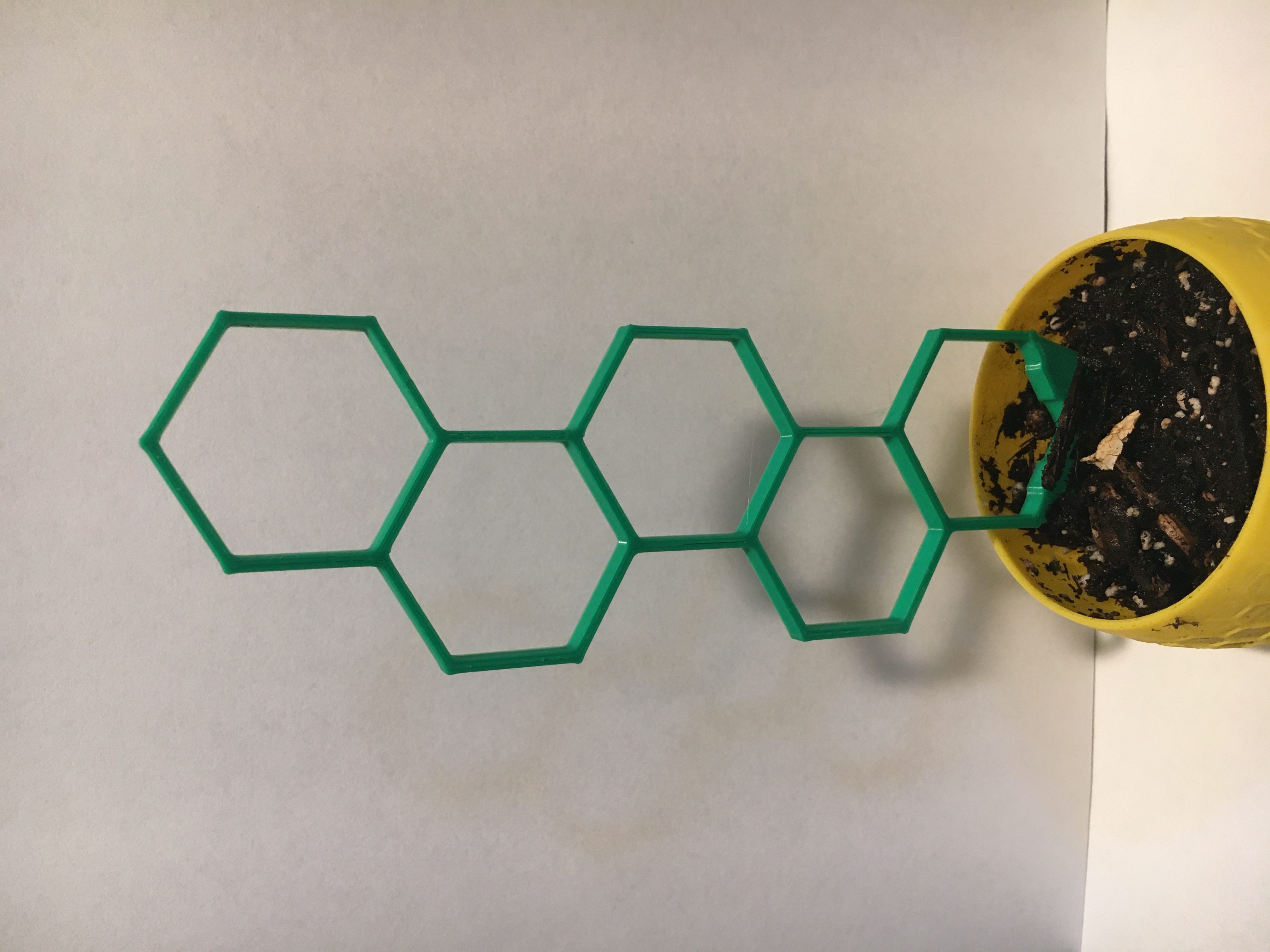 Vertical hexagon houseplant support by PrinterMan | Download free STL ...