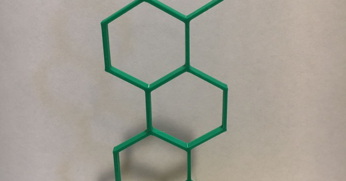 Vertical hexagon houseplant support by PrinterMan | Download free STL ...