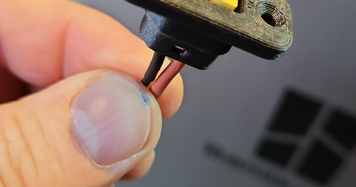 XT30-F panel mount by Alkerion | Download free STL model | Printables.com