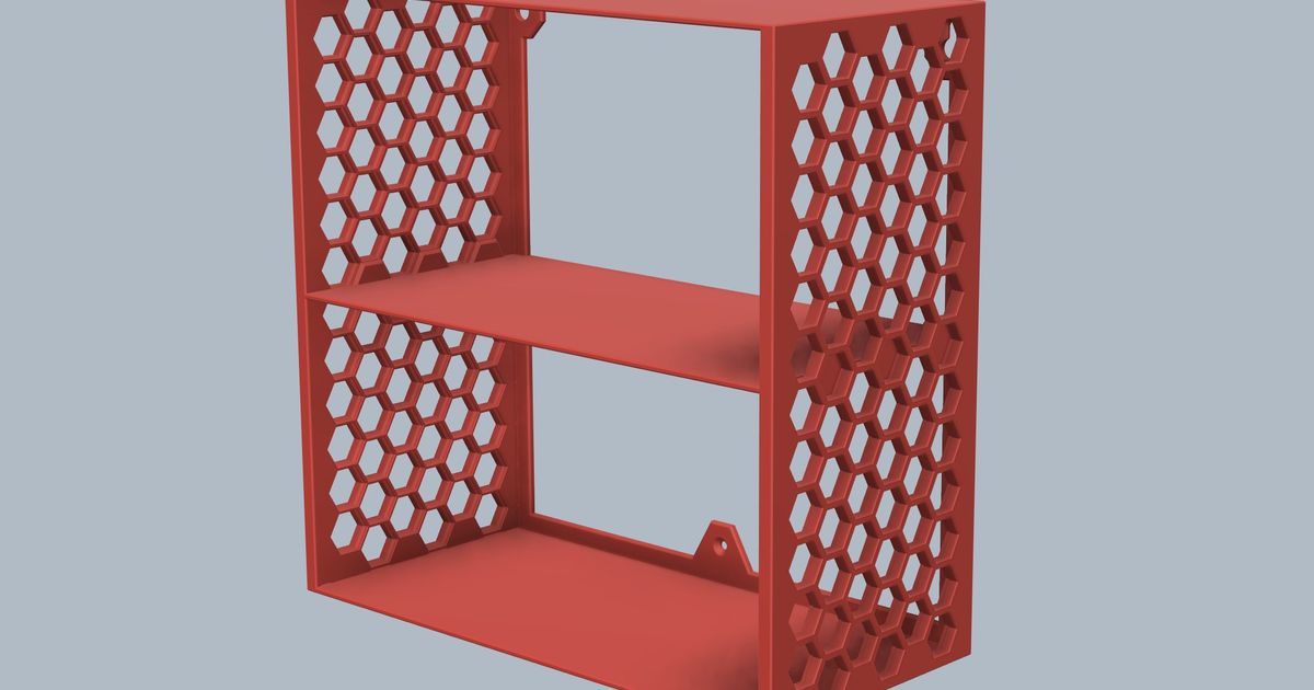 Triple Shelf with Honeycomb Storage Wall Sides 320mmW x 150mmD by Jer ...