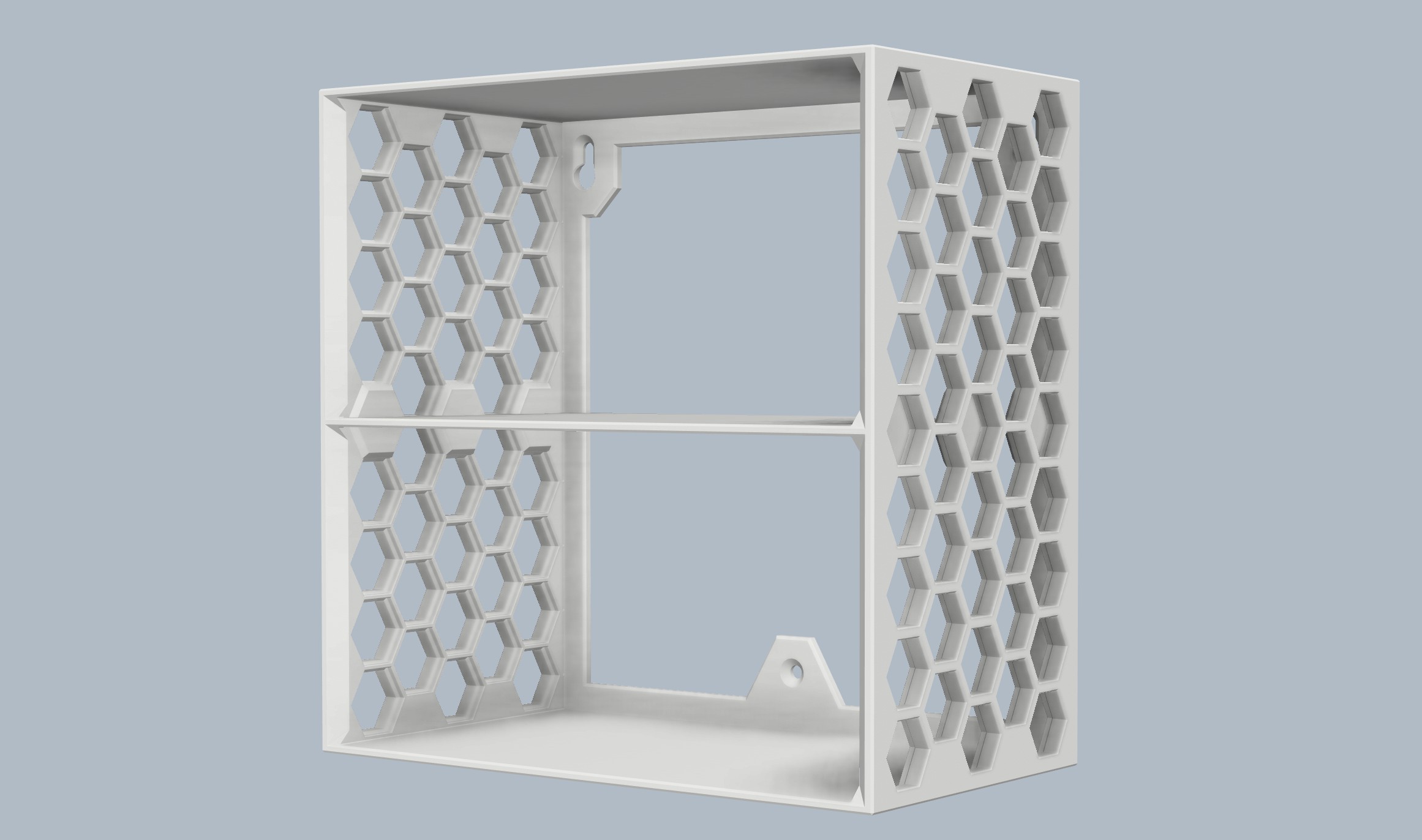 Triple Shelf with Honeycomb Storage Wall Sides 220mmW x 120mmD by Jer ...