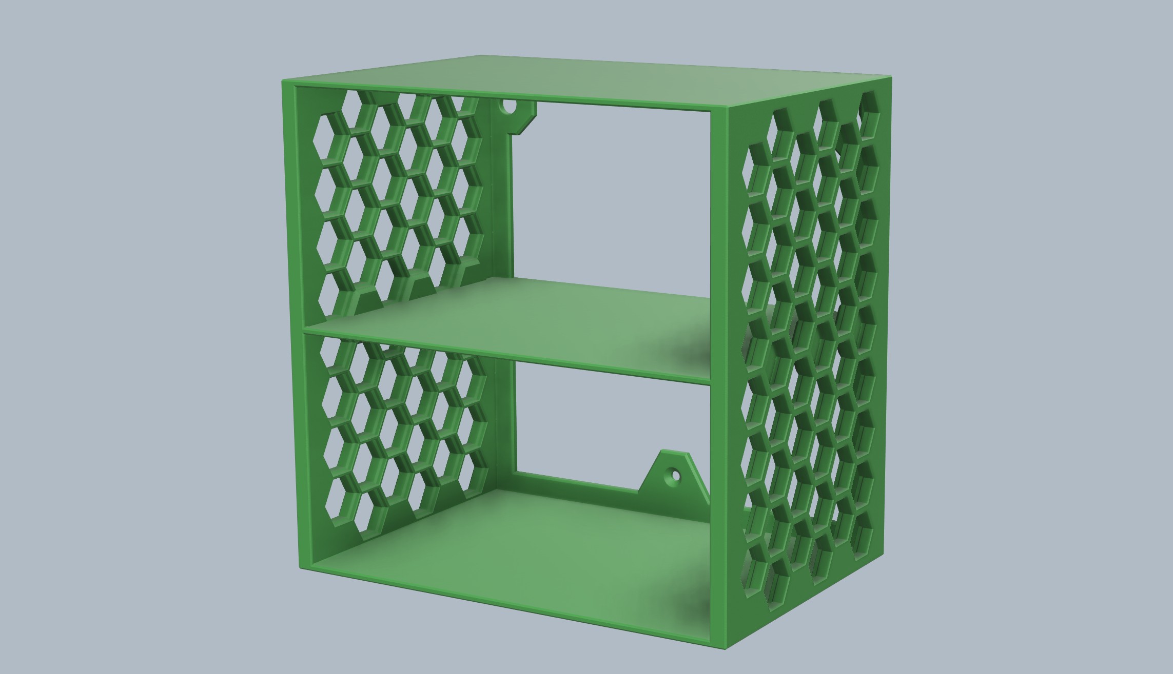 Triple Shelf with Honeycomb Storage Wall Sides 220mmW x 150mmD by Jer ...