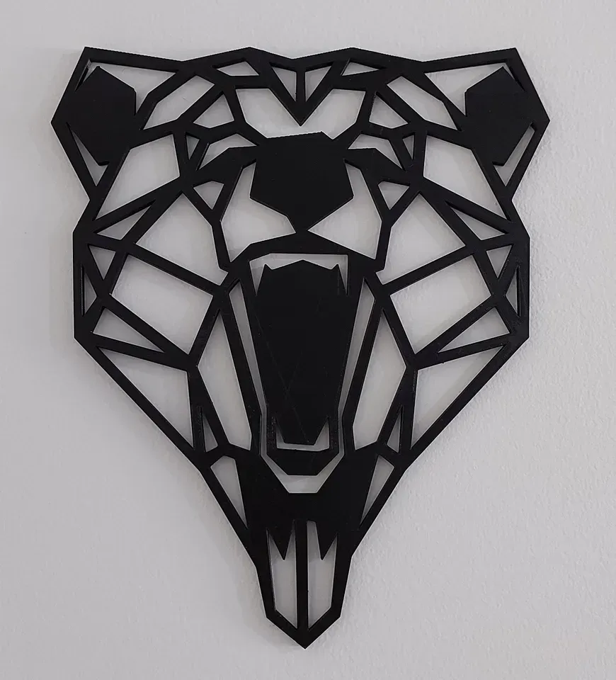 Geometric Bear Head