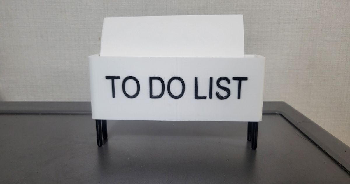 To do list stand for cue card by 재형 박 | Download free STL model ...