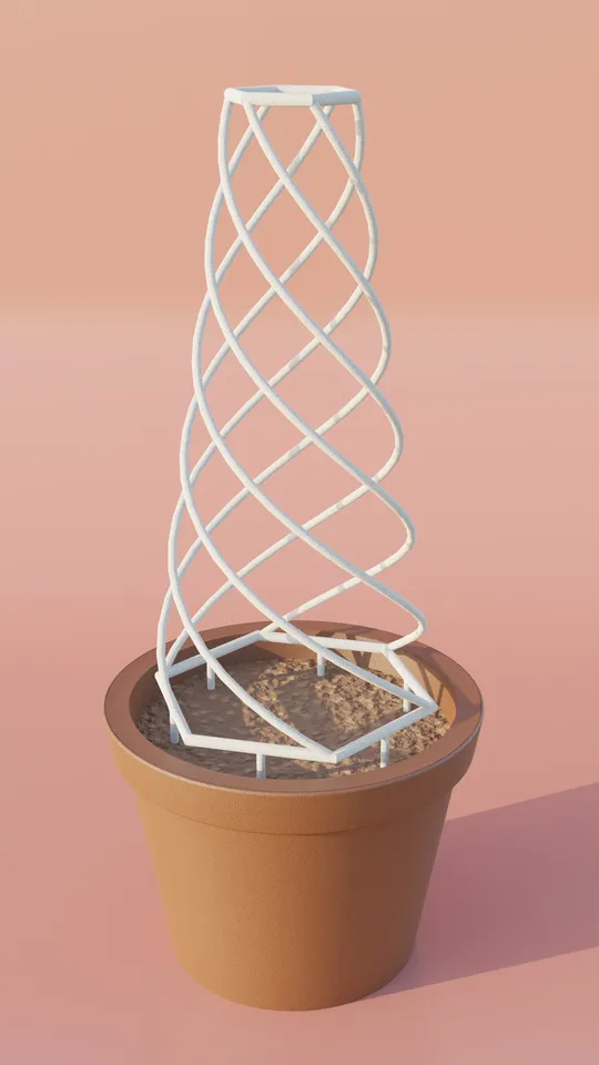 Spiral Plant Support by Adim | Download free STL model | Printables.com