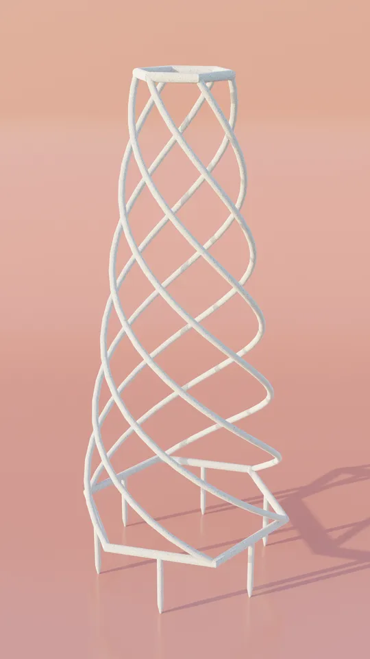 Spiral Plant Support by Adim | Download free STL model | Printables.com