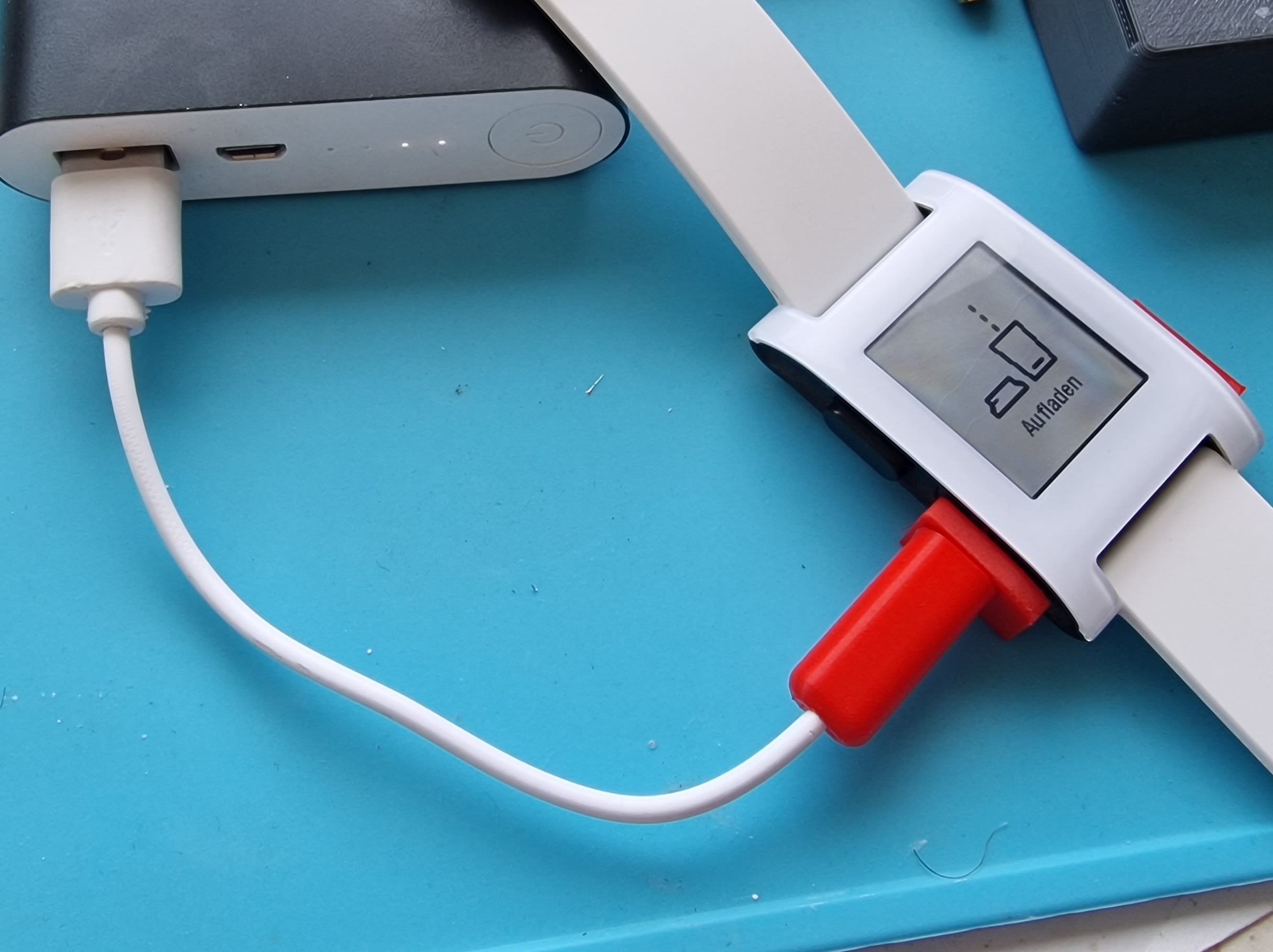 Pebble Smartwatch Clip On Charger using spring loaded pogo contacts by ...