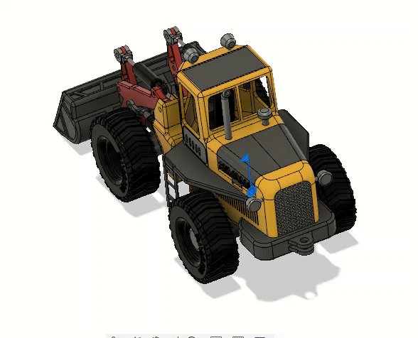 Yellow Front Loader with Movements by Black Jack | Download free STL ...