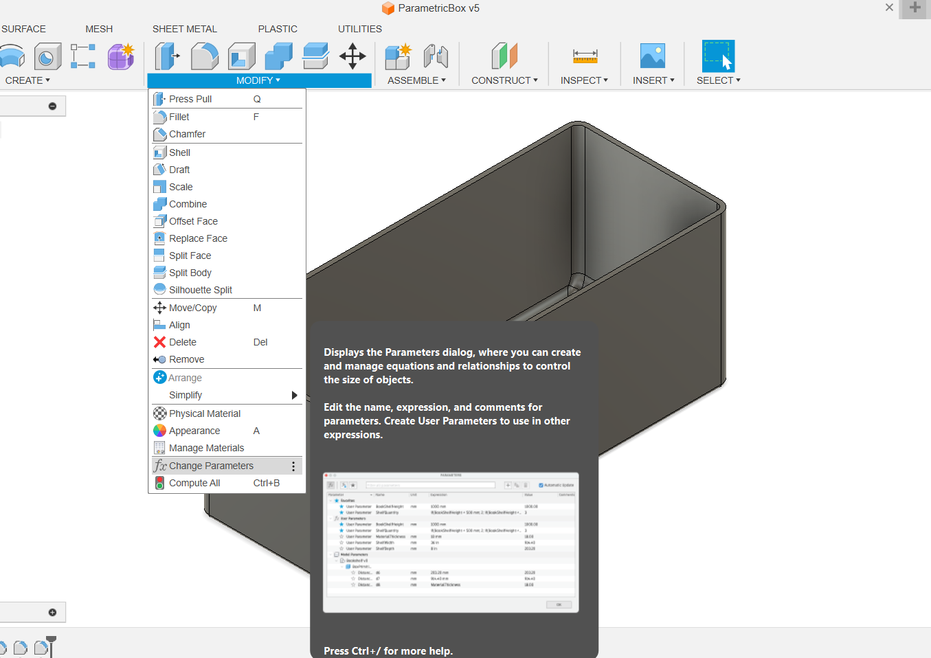 Parametric Box (Fusion 360) by CloseEnoughMachineShop | Download free ...