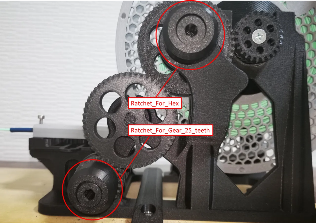 Ratchet for Filament Spool Switcher & Winder by たぁや | Download free STL ...