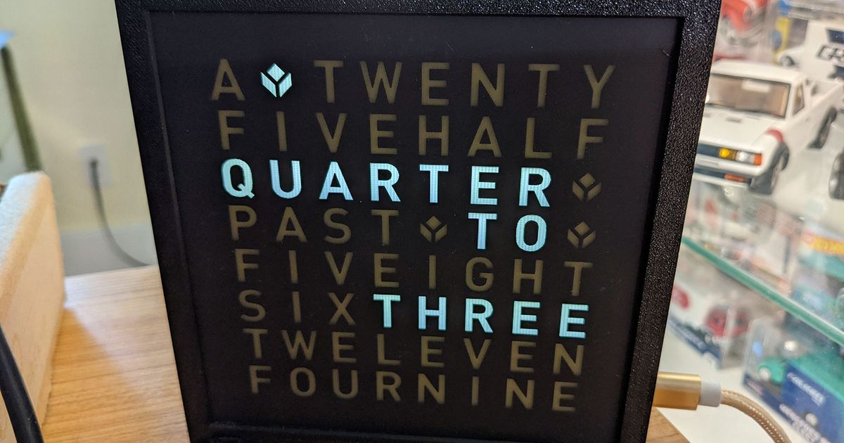 Tulip Word Clock Frame by Extra Fox | Download free STL model ...