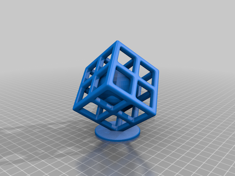 Cube object with sphere by Dreamtime24 | Download free STL model ...