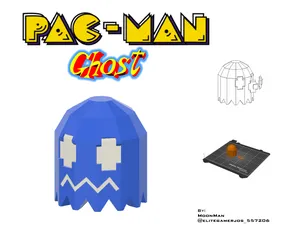 Pac-Man Vulnerable Ghost Ornament by TperroneDesign | Download free STL ...