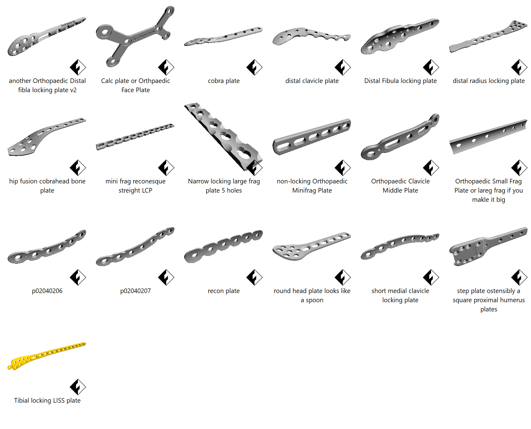 Plate collection by David Bennett MD | Download free STL model ...