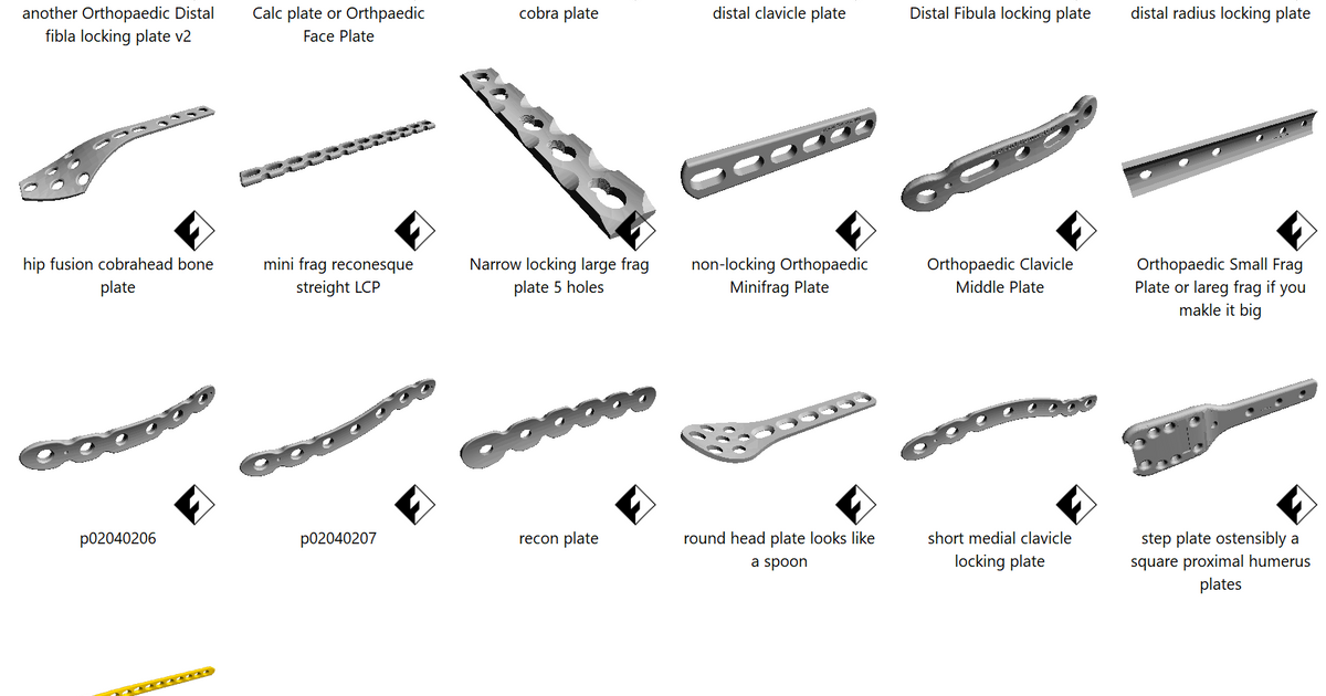Plate collection by David Bennett MD | Download free STL model ...