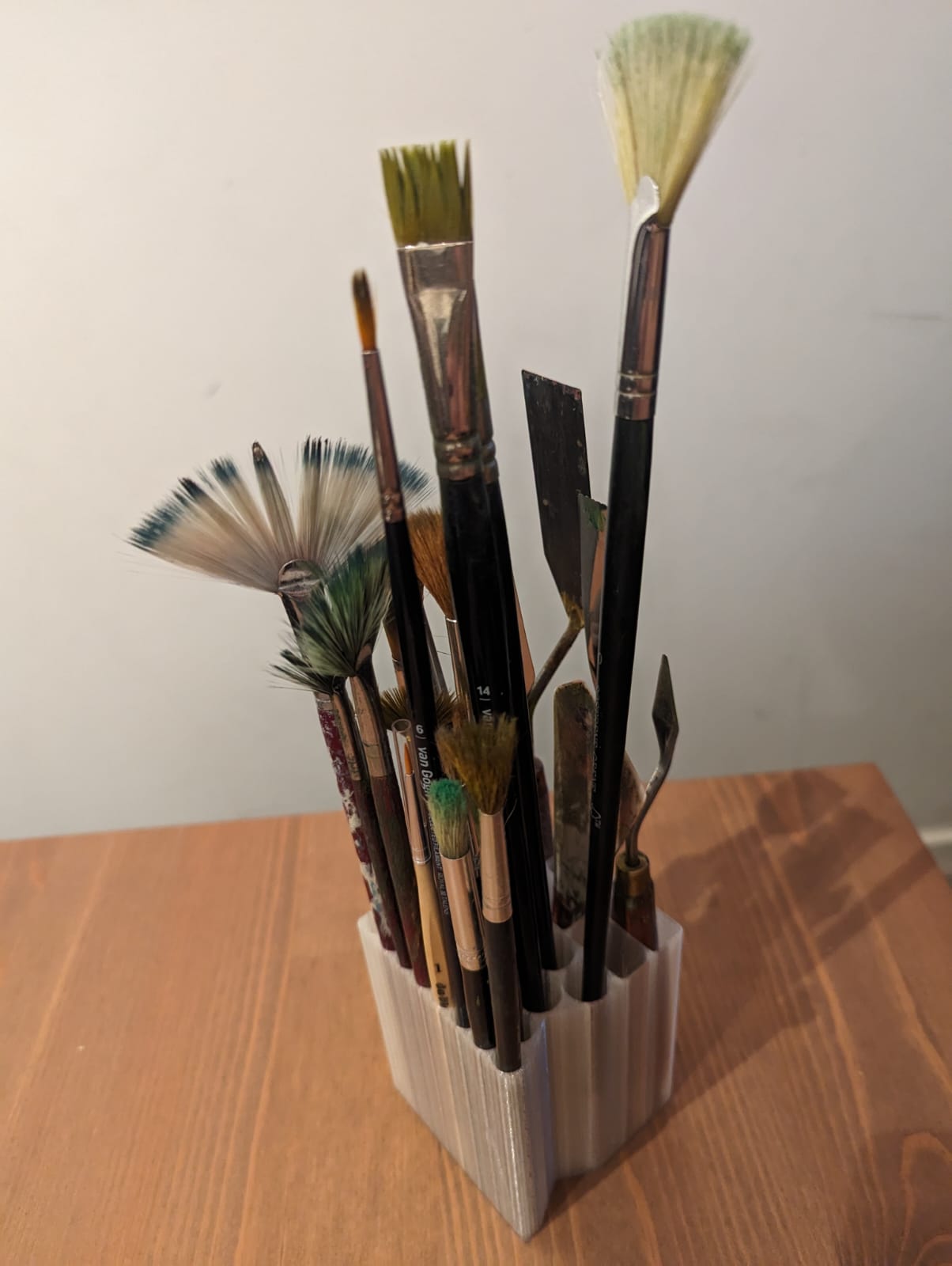 Paintbrush & Paint Spatula Holder by iskimo | Download free STL model ...