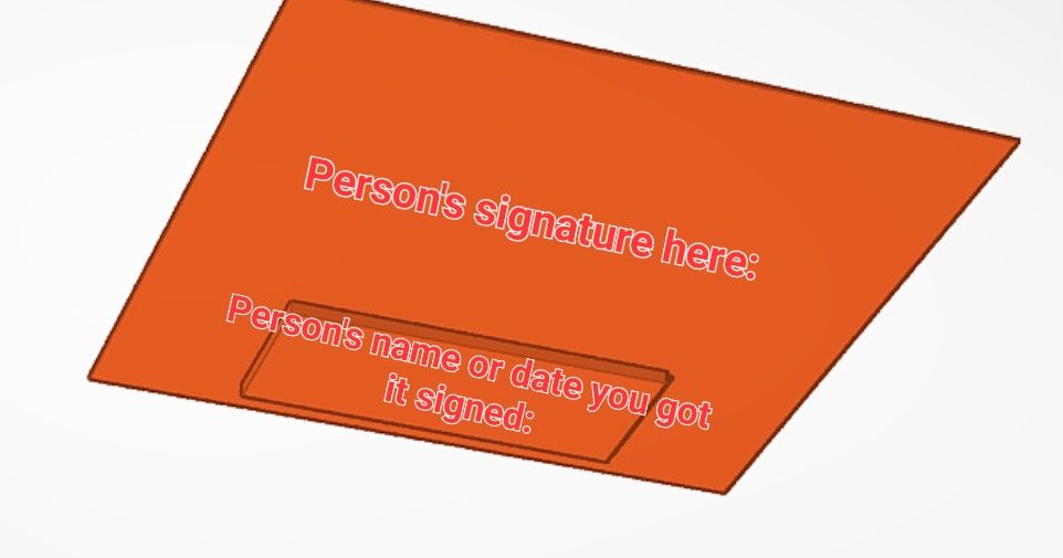 Autograph board by Tyler Burnham | Download free STL model | Printables.com