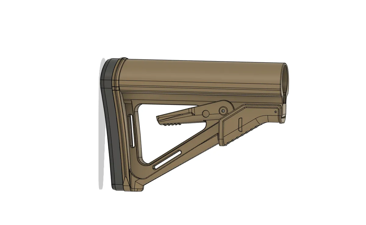 Adjustable Stock for AR by KN16 | Download free STL model | Printables.com