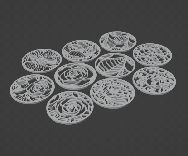 Organic coasters by Noah Clemmensen | Download free STL model ...