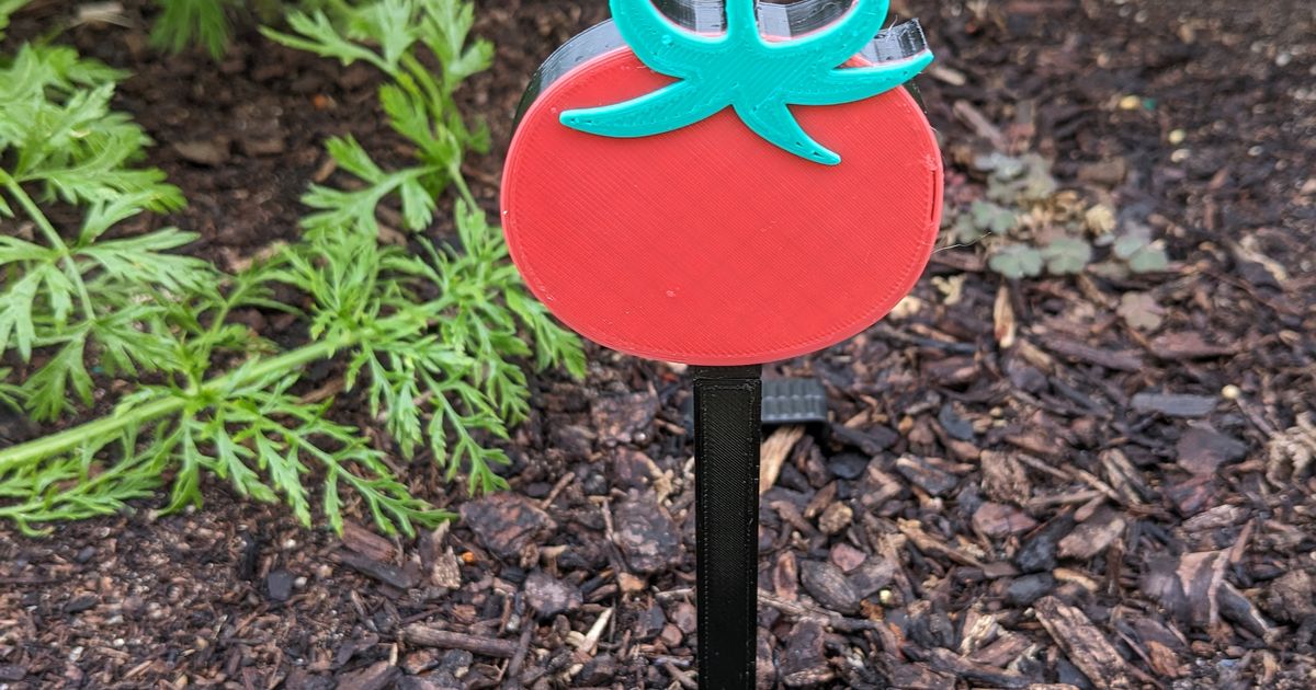 Tomato Vegetable Marker by OGPrintedProjects | Download free STL model ...