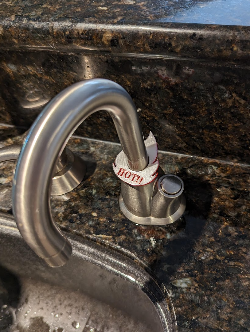 Hot Water Warning Tag by Ohm | Download free STL model | Printables.com