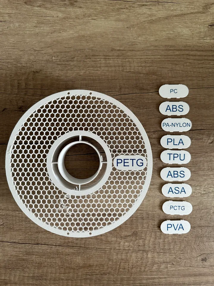 Filament Label for Bambu Lab Reusable Spool Holder Hex Remix by knusie ...