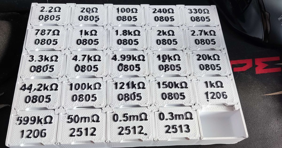 Parametric SMD component boxes by KamiTech | Download free STL model ...