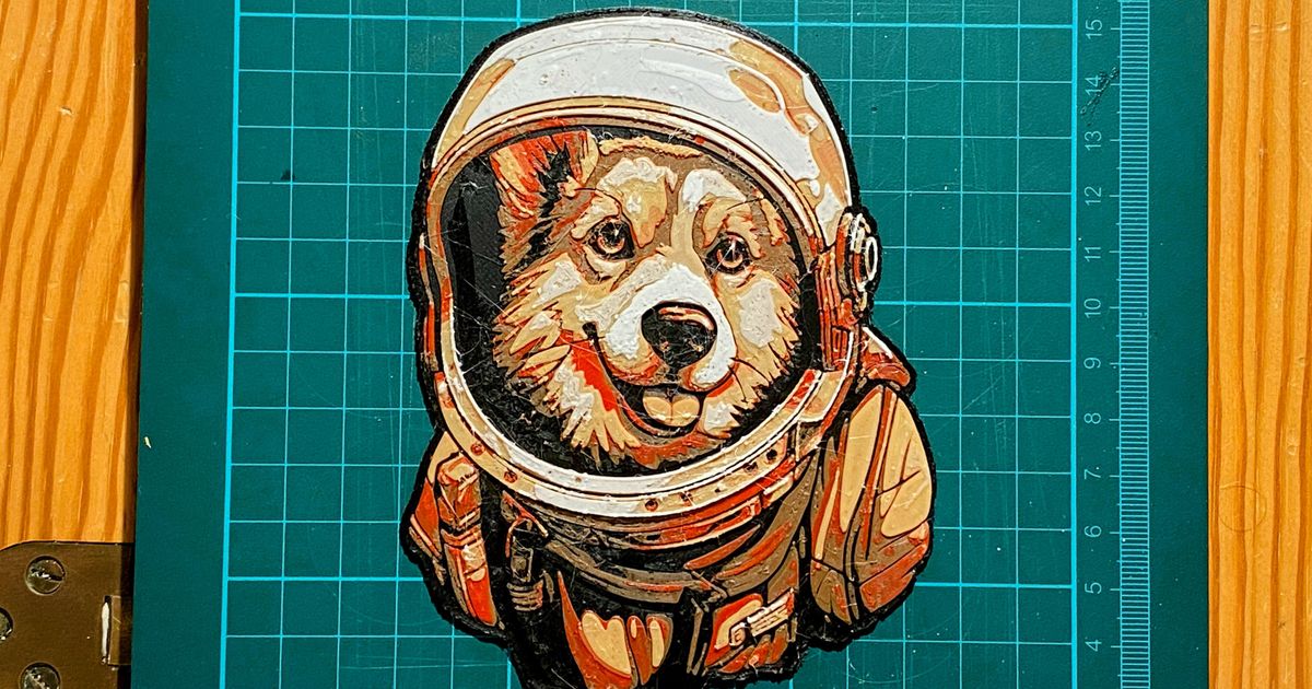 Space Doggo - Hueforge Art by LJ Prints | Download free STL model ...
