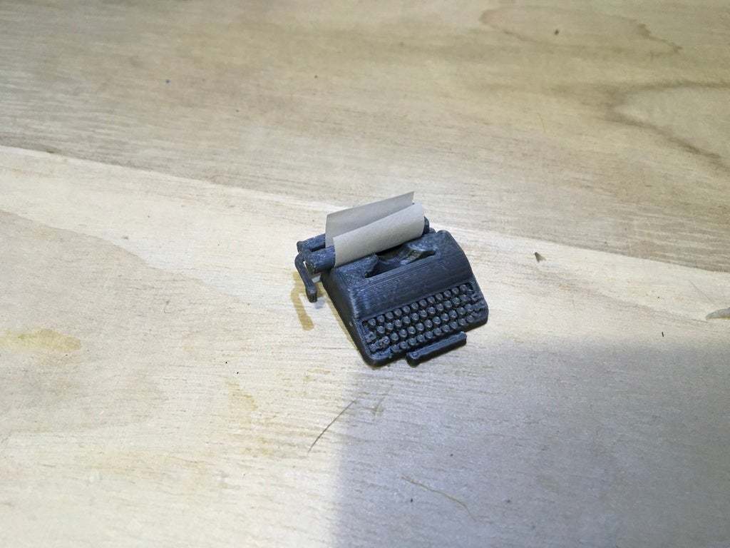 Typewriter (1:18 scale) by Adrian Herbez | Download free STL model ...