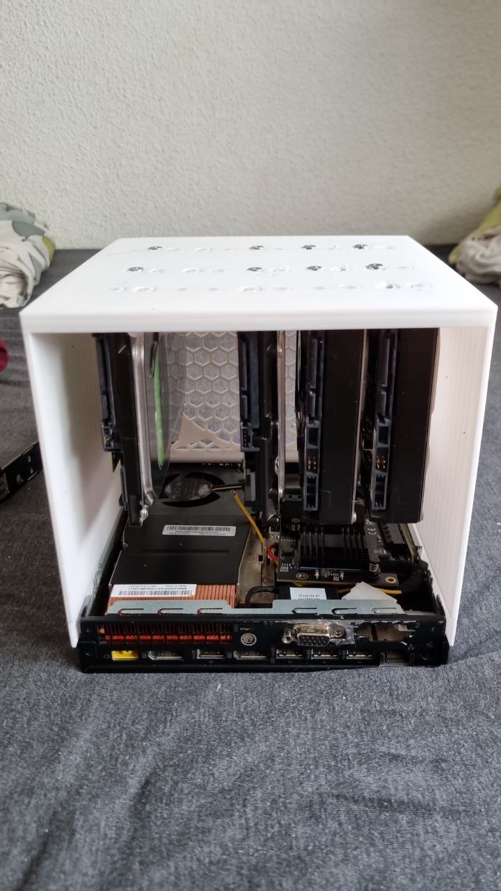 3D printed NAS case for tiny M710Q / M910Q / M720Q / M920Q For 3.5 ...