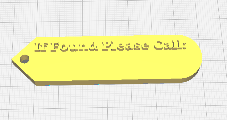 Customizable Phone Number Tag for Bag or Keys by PrinterMan | Download ...