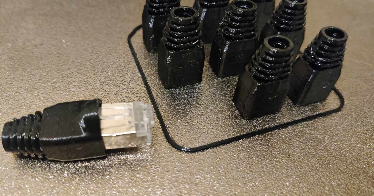 RJ45 flexible strain relief by Renátó Kulman | Download free STL model ...