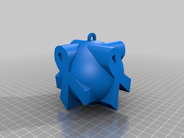 "Ribbon" Ball Ornament by M Reynolds | Download free STL model ...