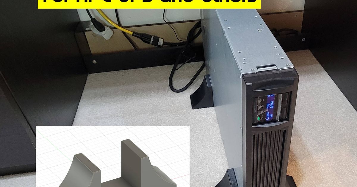 Floor stand for tower orientation of APC UPS / 2U equipment. Fits ...