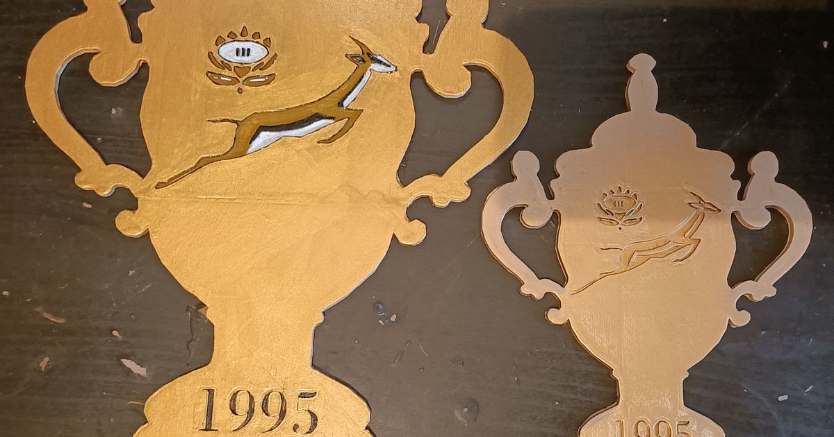 Springbok South Africa Rugby World Cup Webb Ellis Trophy by BongiZulu ...