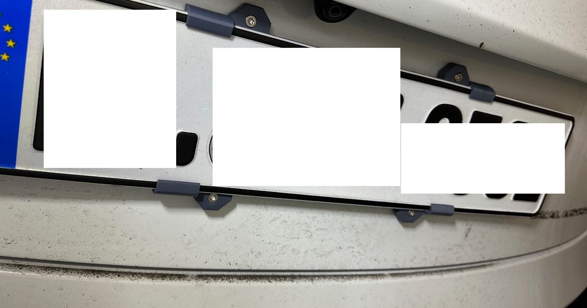 EU Plate Adapter for US car. by vavrenyuk | Download free STL model ...