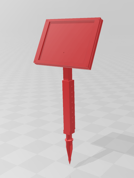Plack Holder with Pole by connor dixon | Download free STL model ...
