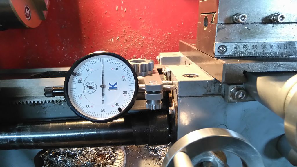 Small lathe improvements: carriage endstop with dial indicator holder ...
