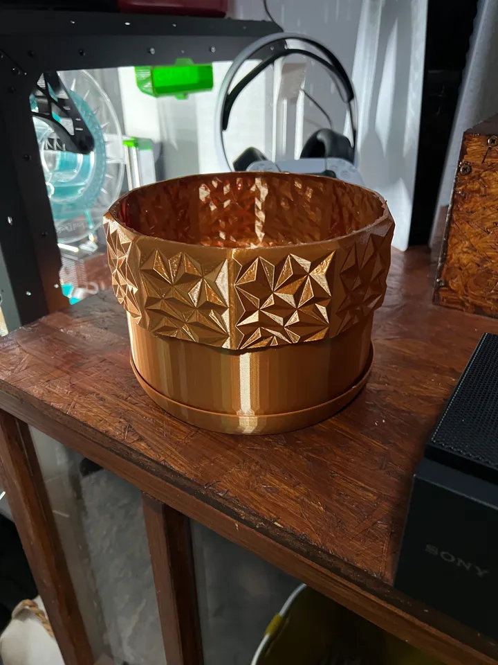 Planter Pot, with Drainage Holes, Drip Tray, Mid-Century Modern by ...