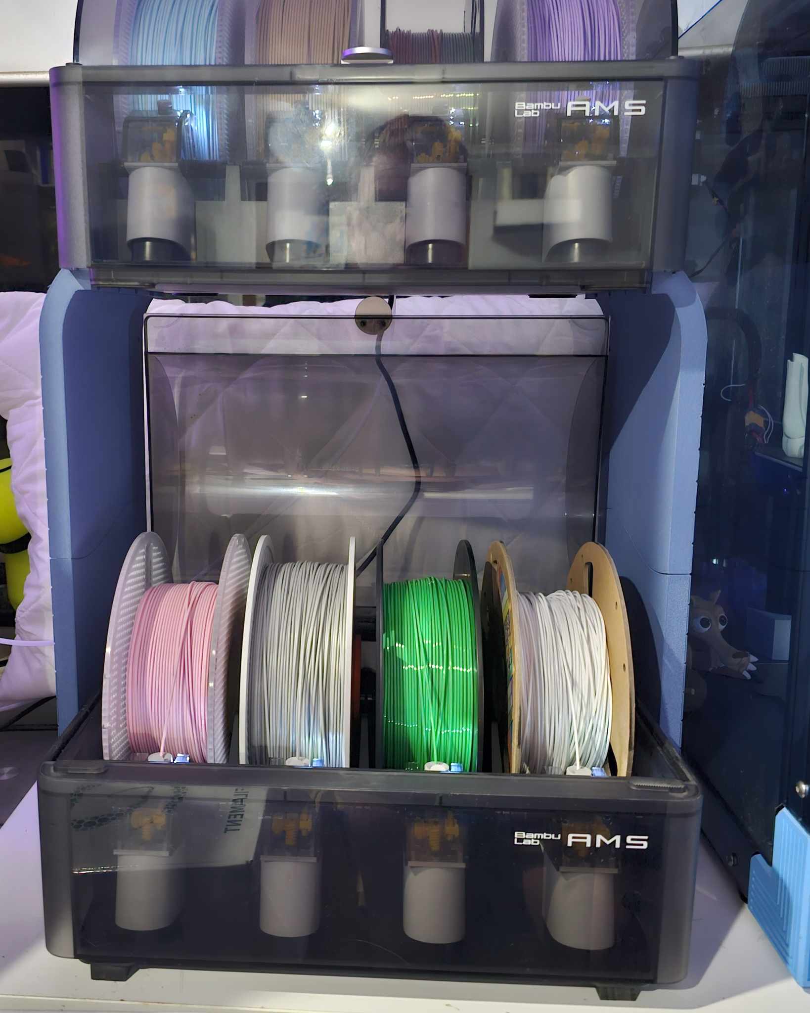 AMS stacking stand for Bambu Lab X1 and P1P ( with space for opening ...