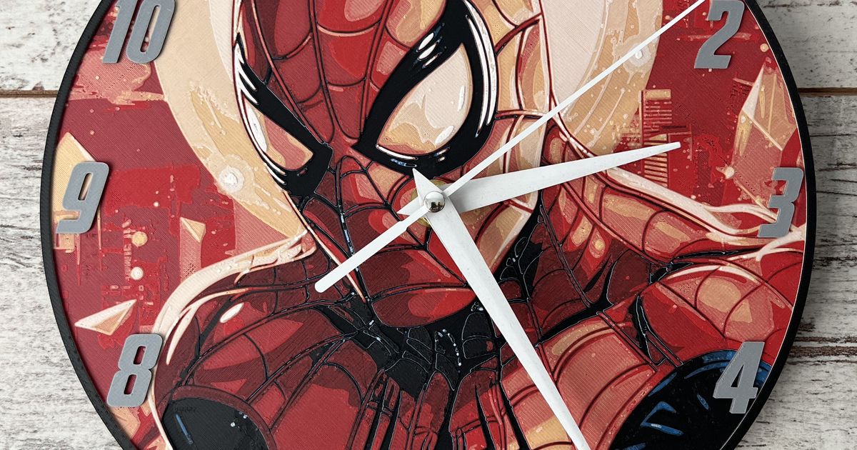 Spider-Man Clock (Filament Painting) by Ian Smalley | Download free STL ...