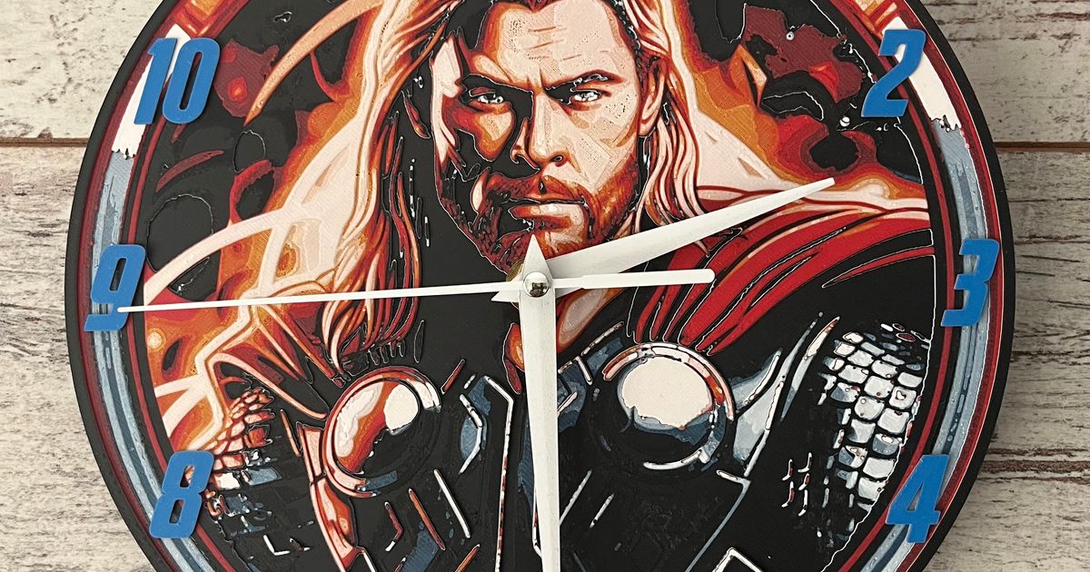 Thor Clock (Filament Painting) by Ian Smalley | Download free STL model ...