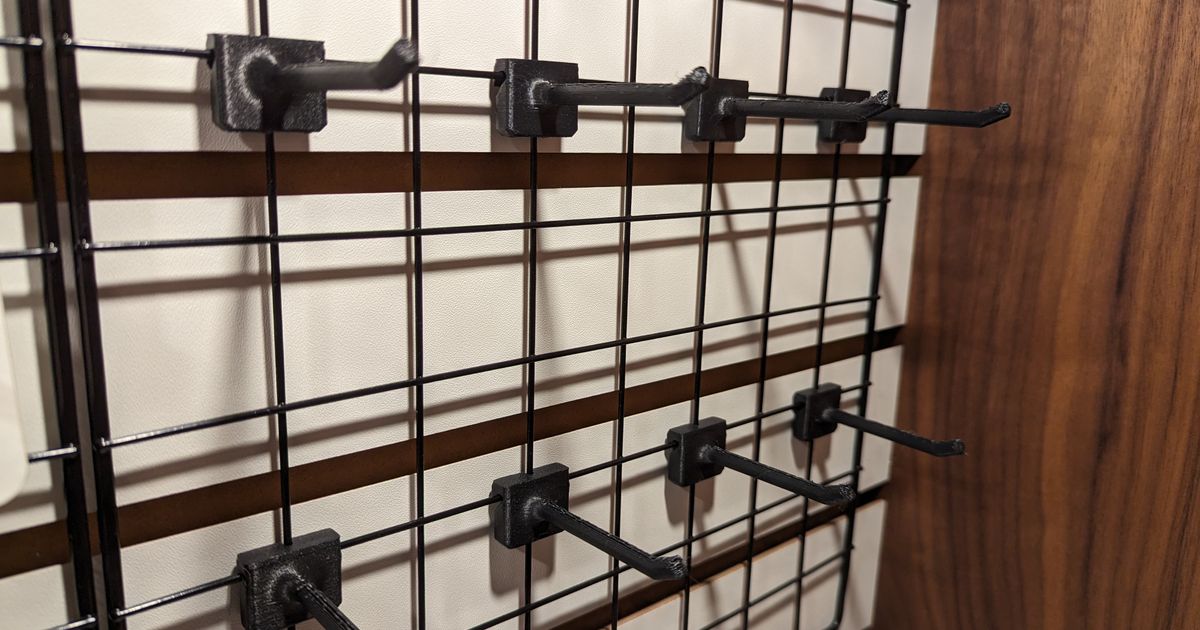 Wire Storage Cube Hook (Parametric) by Rexstuff | Download free STL ...