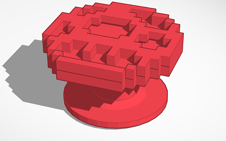 8-bit Mario mushroom jibit by Vanguard | Download free STL model ...