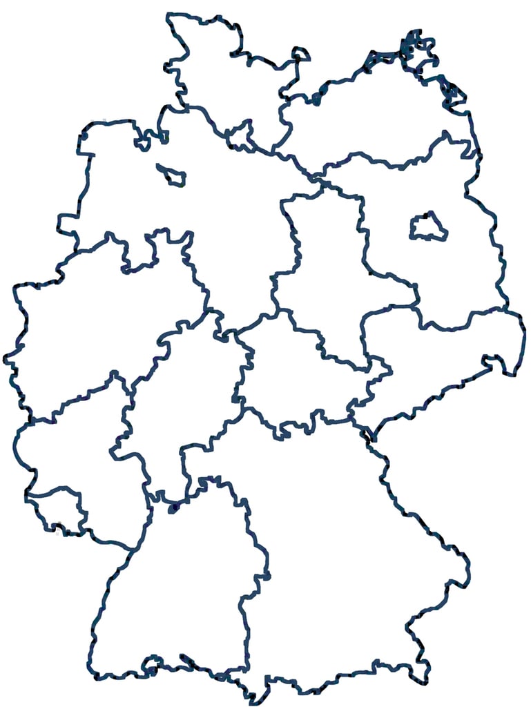 Germany Map Of States (Deustchland) by tsbrownie | Download free STL ...