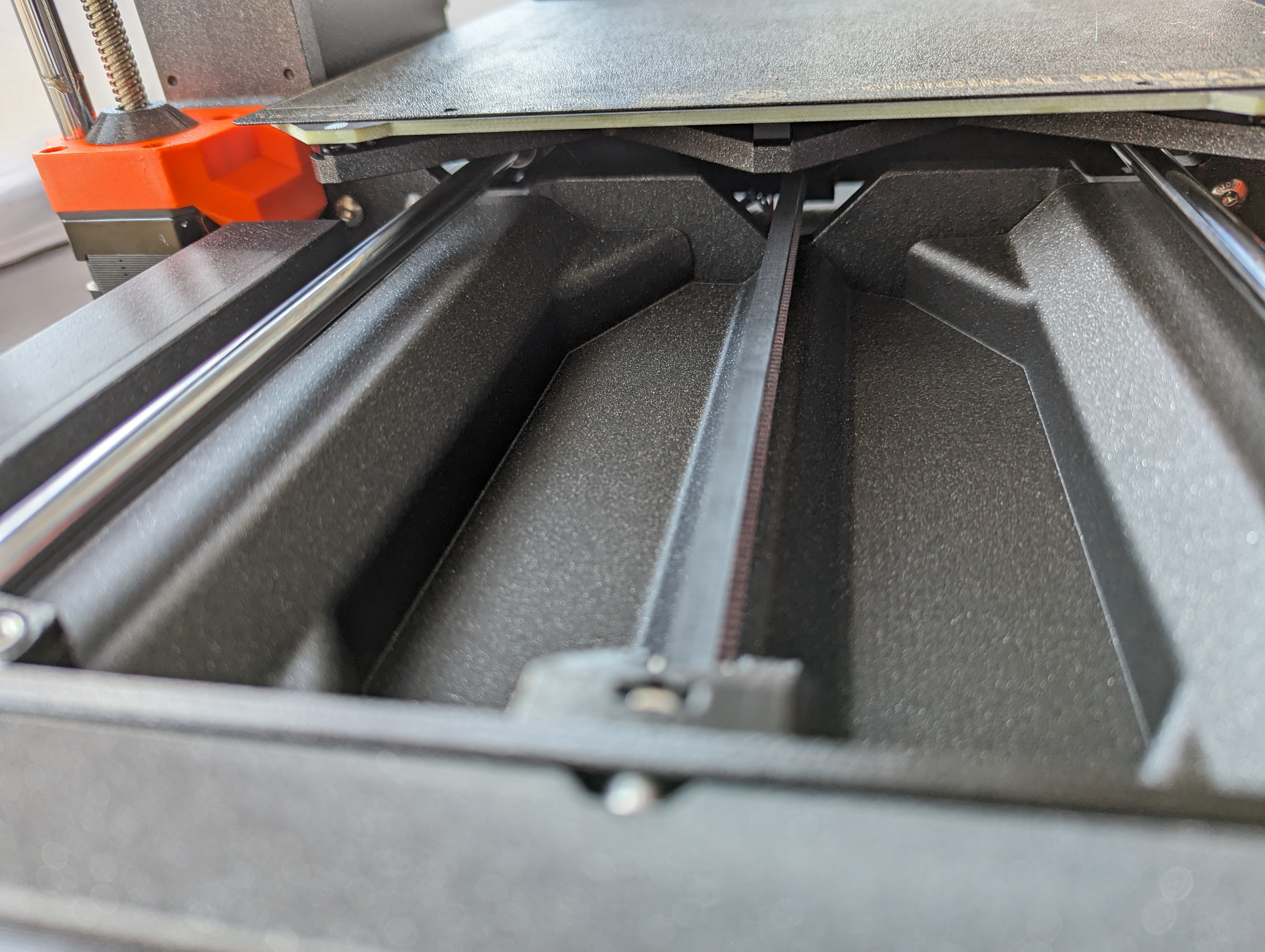 Prusa MK3.5/MK3.9/MK4 centre tray/cable tidy (now works with Y belt ...