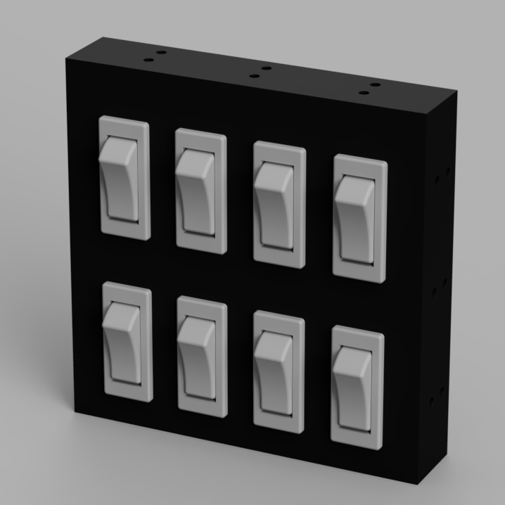 Modular Switch Panel for Flight Simulation by mrusk | Download free STL ...