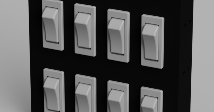 Modular Switch Panel for Flight Simulation by mrusk | Download free STL ...