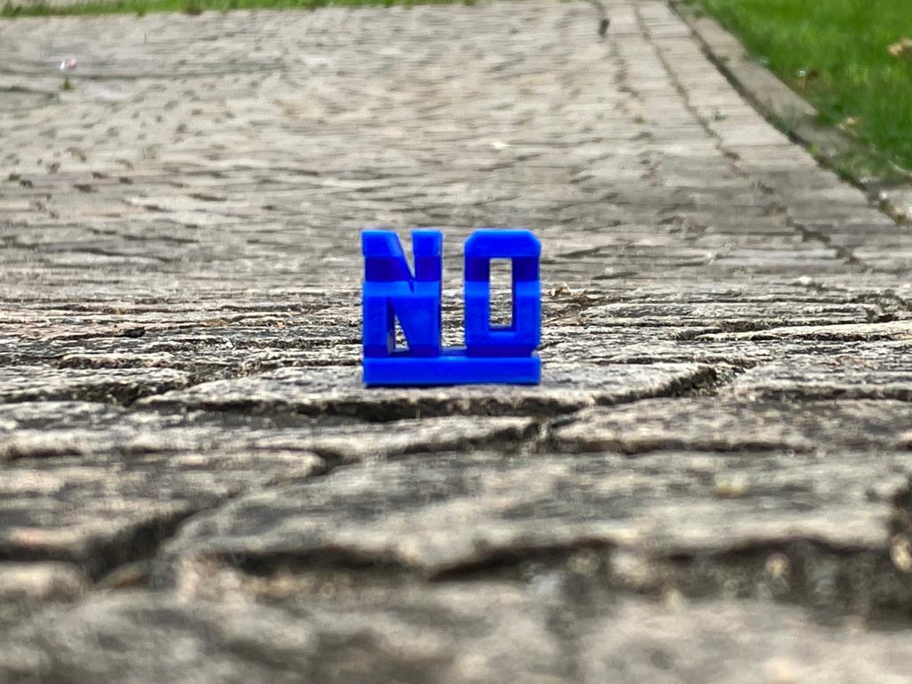 double text YES and NO perspective by Pitivi | Download free STL model ...