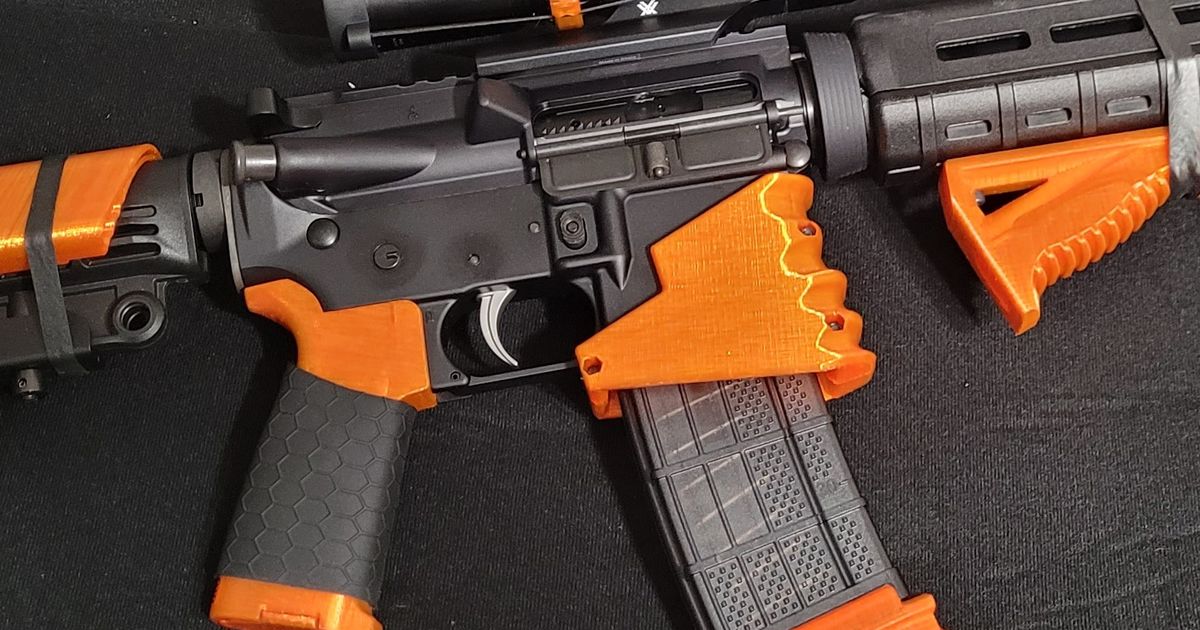 AR AM-15 Grooved Magwell Grip von Maverick0197 | Kostenloses STL-Modell ...